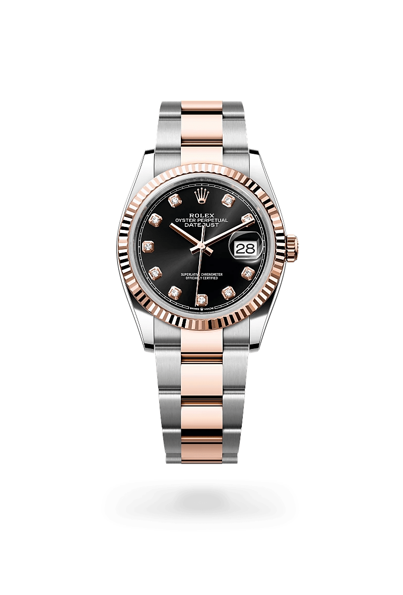 Rolex Datejust 36 In Everose Rolesor Kombination Af Oystersteel Og 18